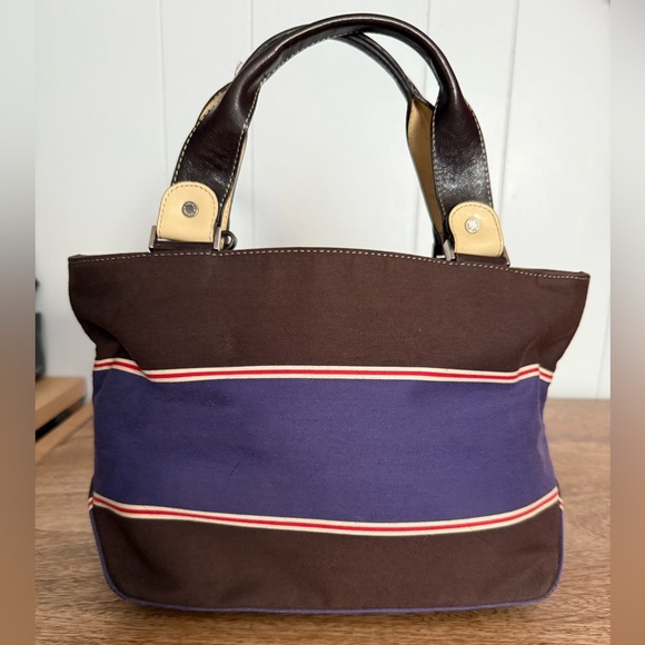 kate spade | Bags | Vintage Kate Spade Top Handle In Luggage Stripe ...